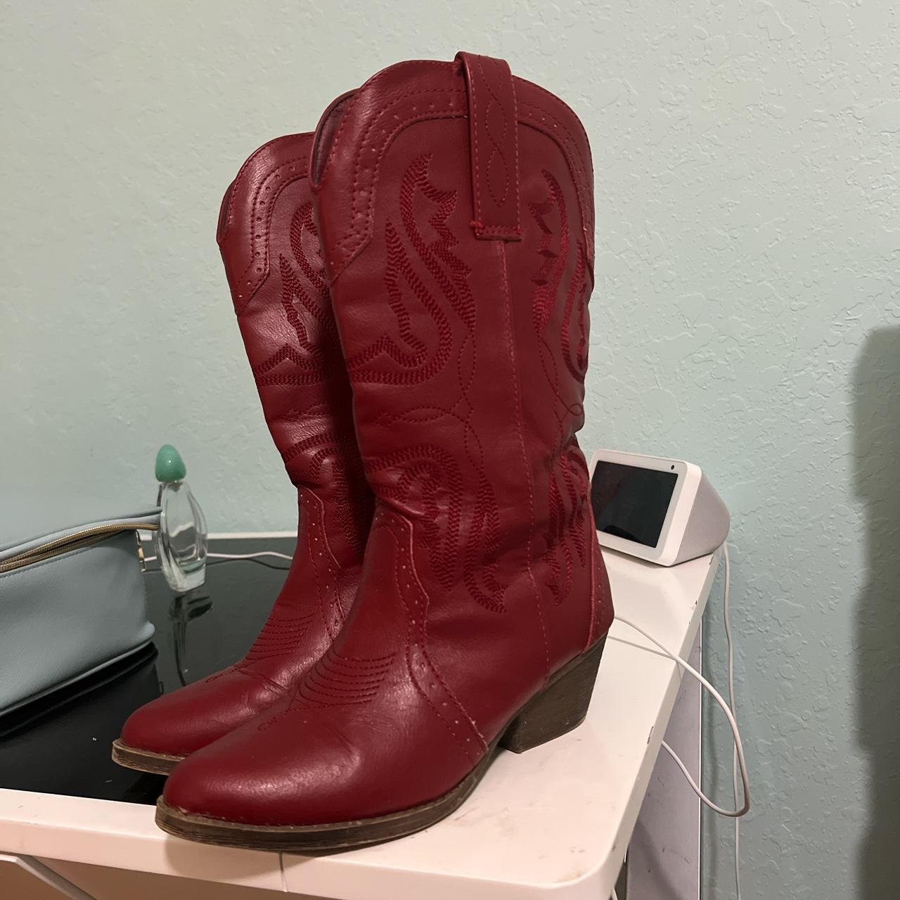 ON HOLD!! DO NOT BUY!! The cutest red cowboy boots... - Depop