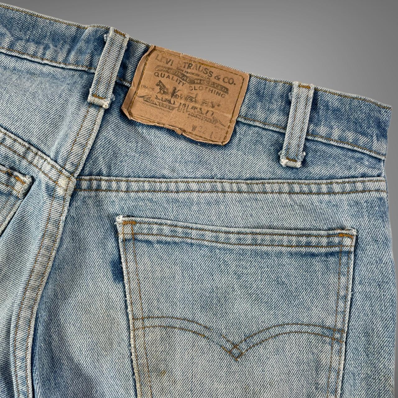 Vintage 70s Levi’s repaired denim jeans Mens size... - Depop