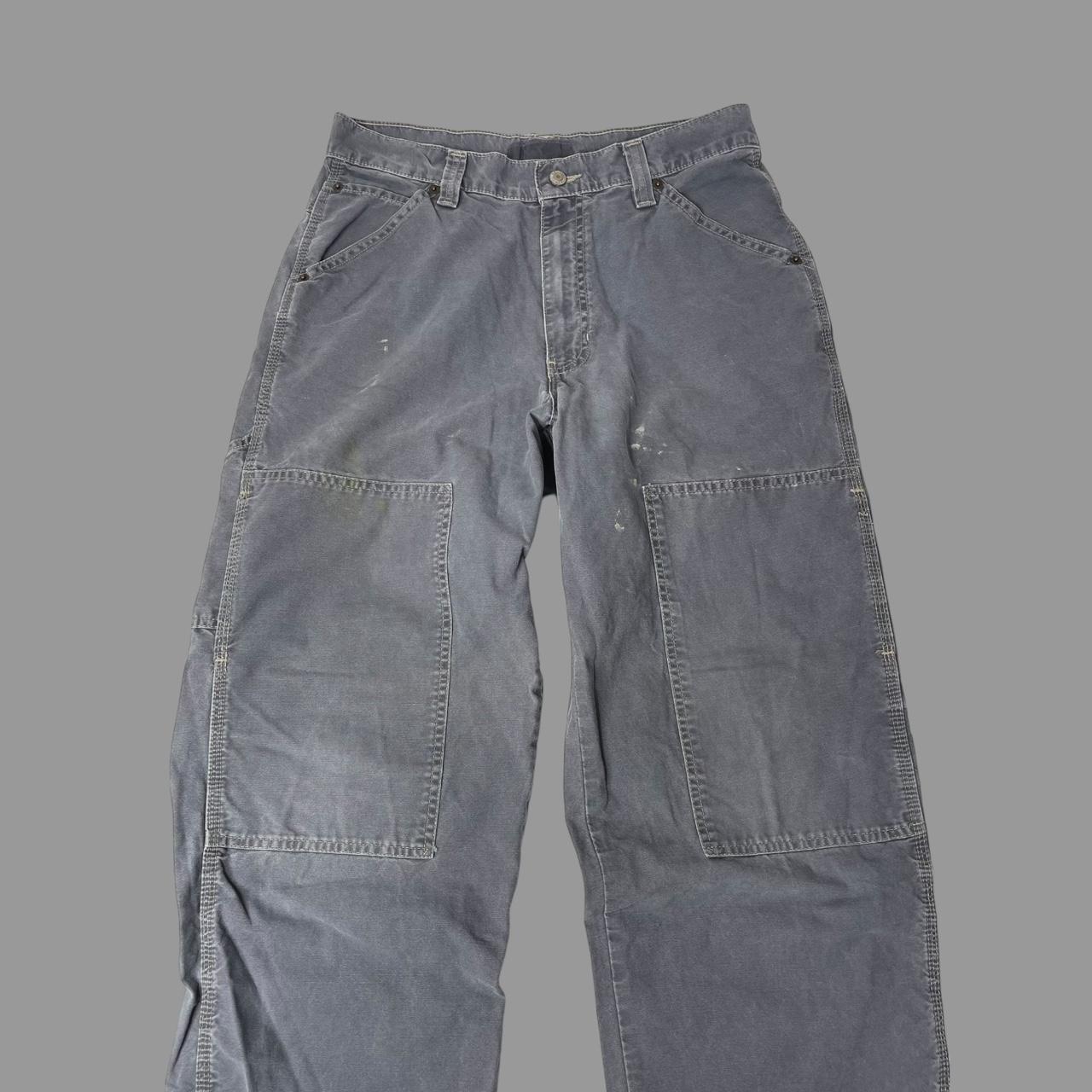 Vintage 90s double knee baggy pants Mens size... - Depop