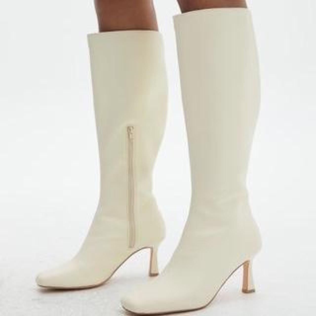Glassons cream knee high boots Brand new and never... - Depop