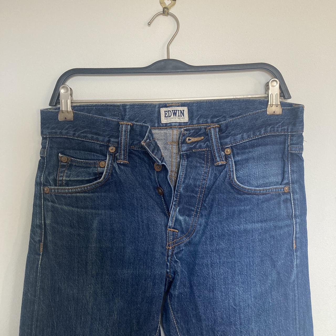 Edwin jeans relaxed tapered w28 l32 Blue denim great... - Depop