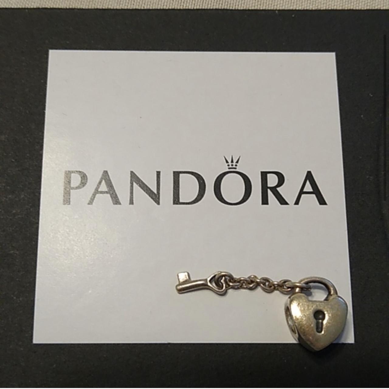 Pandora heart & lock charm, worn on my bracelet for... - Depop