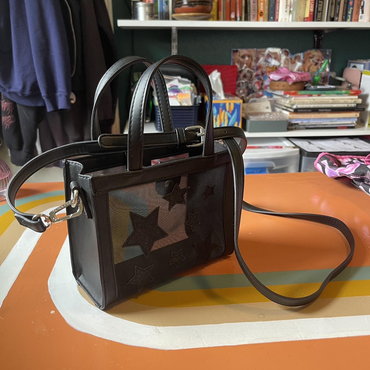 Y2K Small black purse Removable straps 7" wide x... - Depop