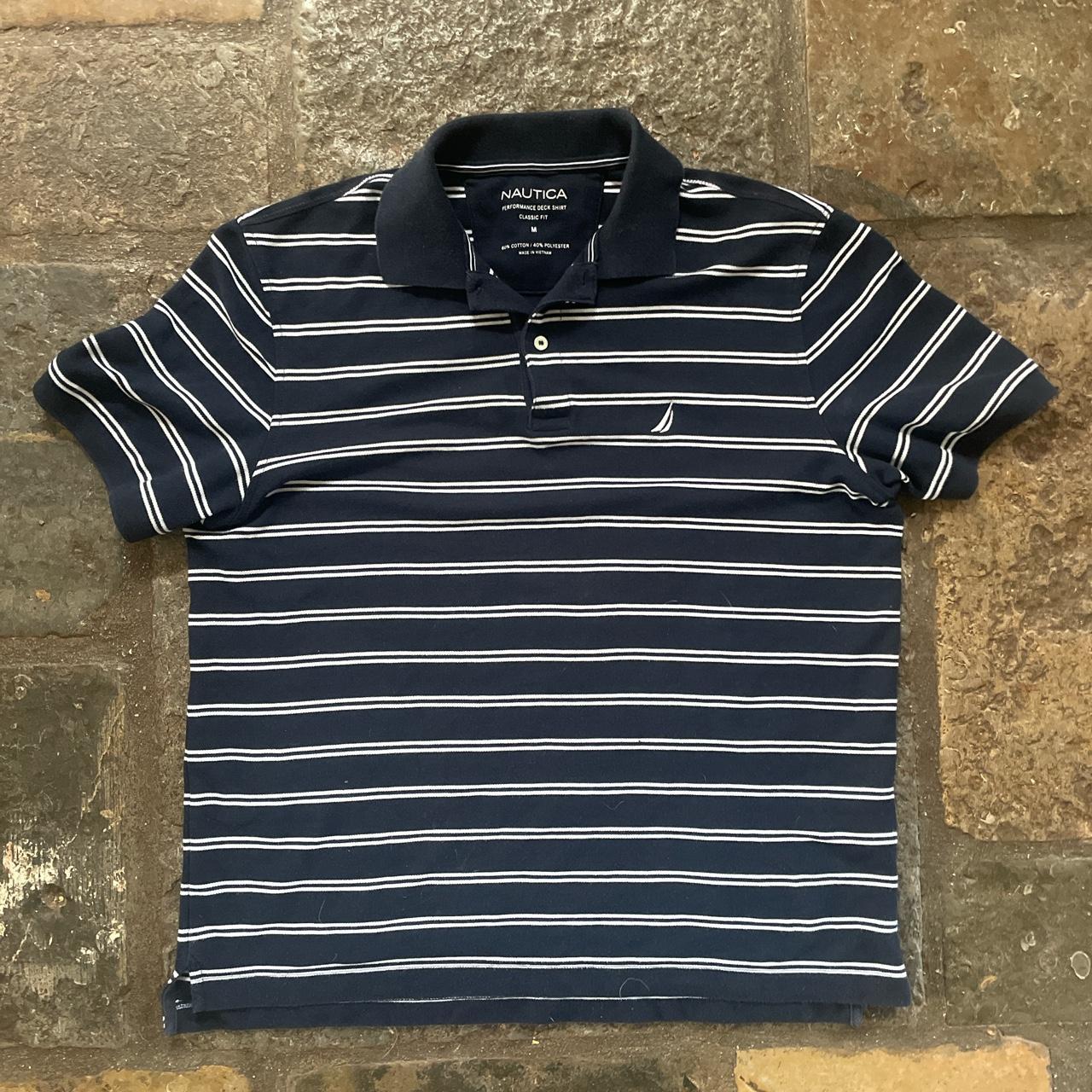 Nautica Polo shirt with embroidered logi Size Mens... - Depop