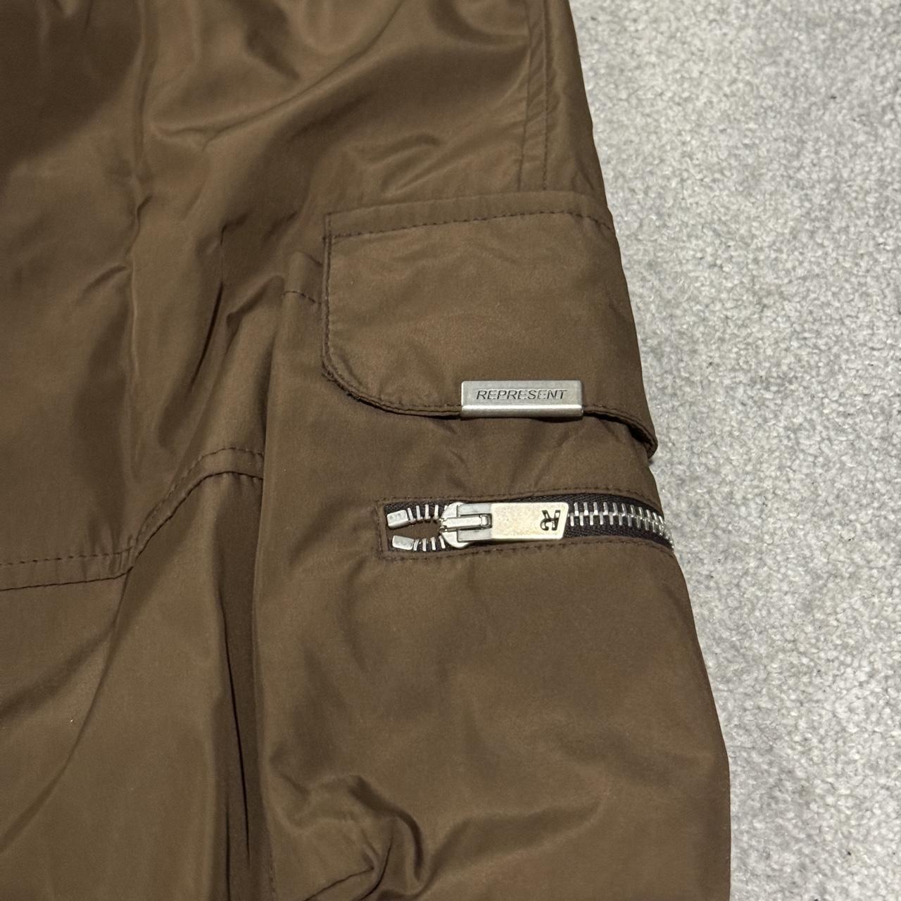 Represent - Heavy Nylon Cargos in Brown Size large... - Depop