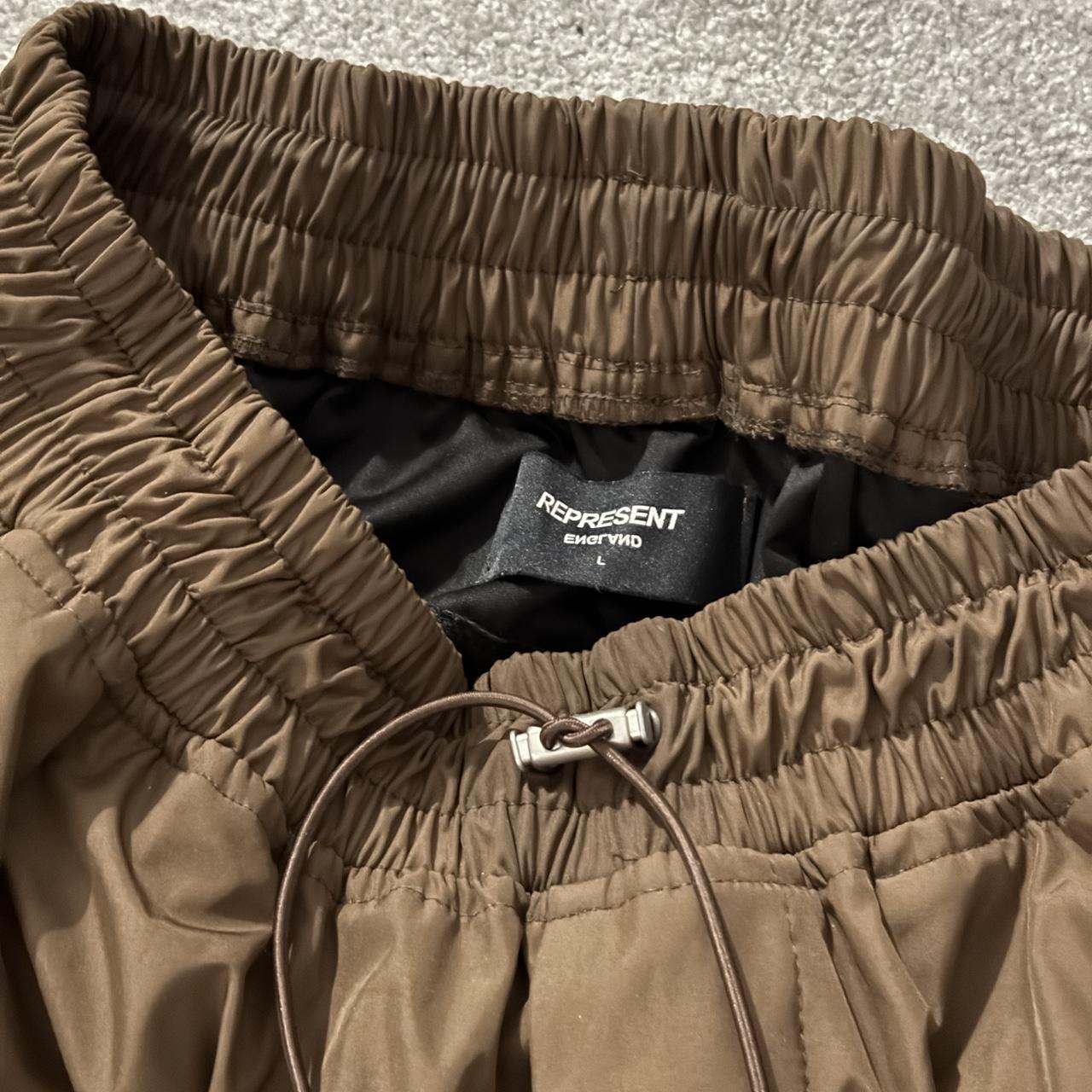 Represent - Heavy Nylon Cargos in Brown Size large... - Depop