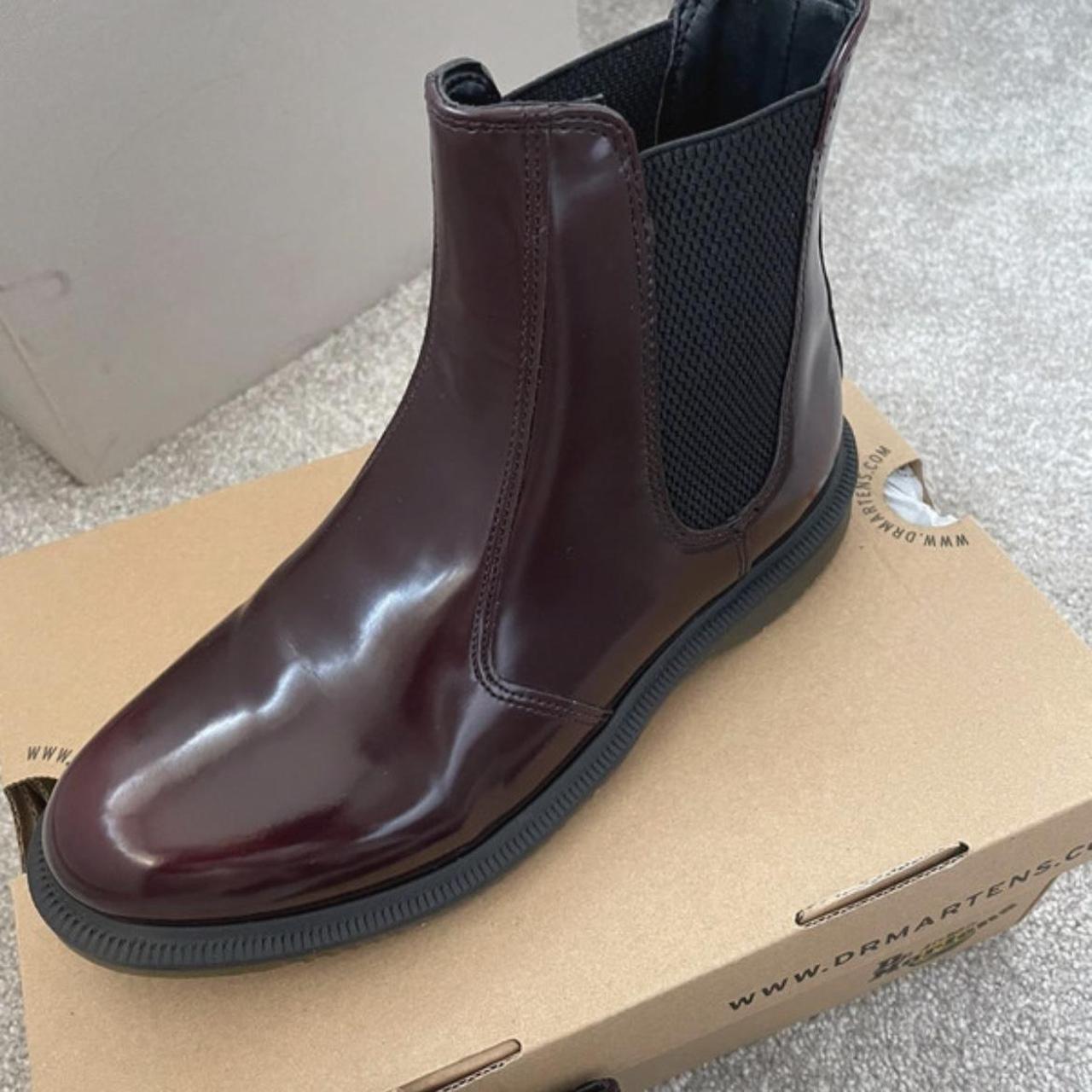 SOLD ! Dr Martin Cherry red Chelsea boots Vegan... - Depop