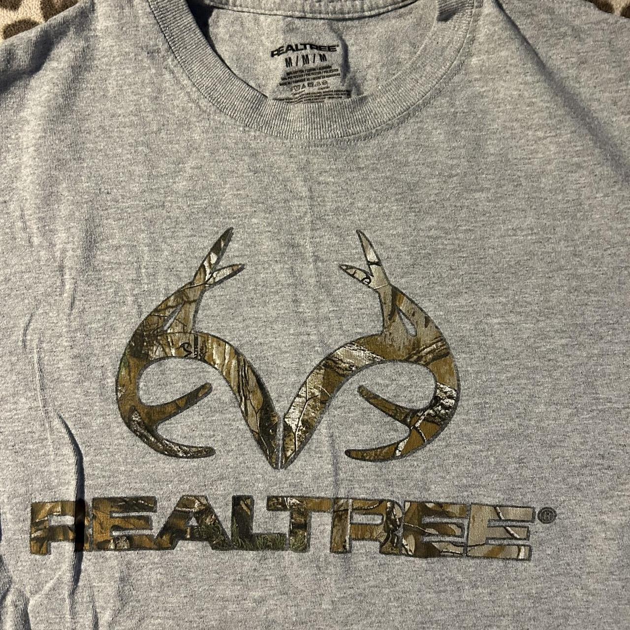 Gray Real Tree camp shirt Tiny... - Depop
