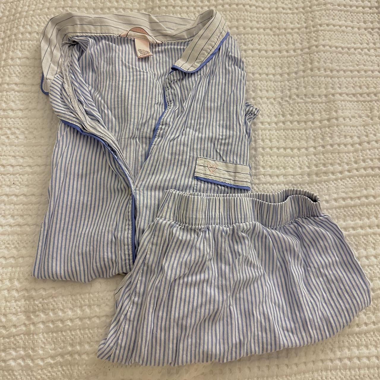 Victoria Secret Blue PJ Set (3-piece) Comes with—-... - Depop