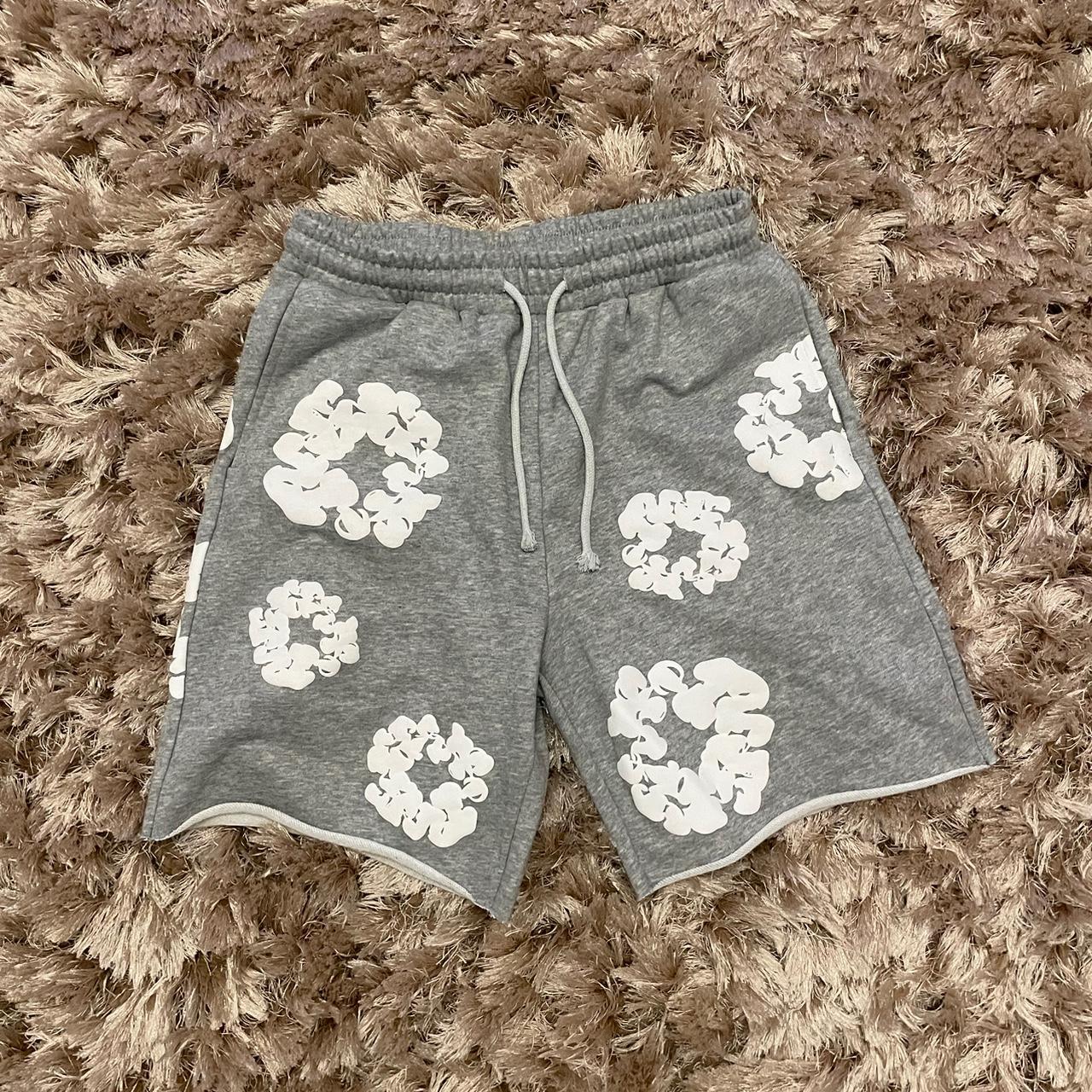 Grey denim tears shorts | Depop