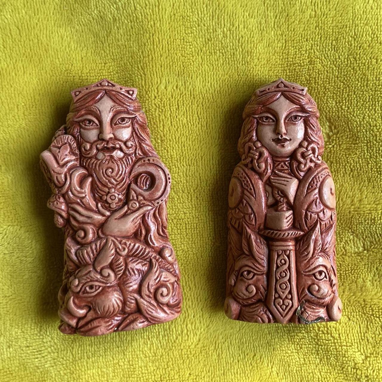 Freyr and Freyja norse mythology statues Hand... - Depop