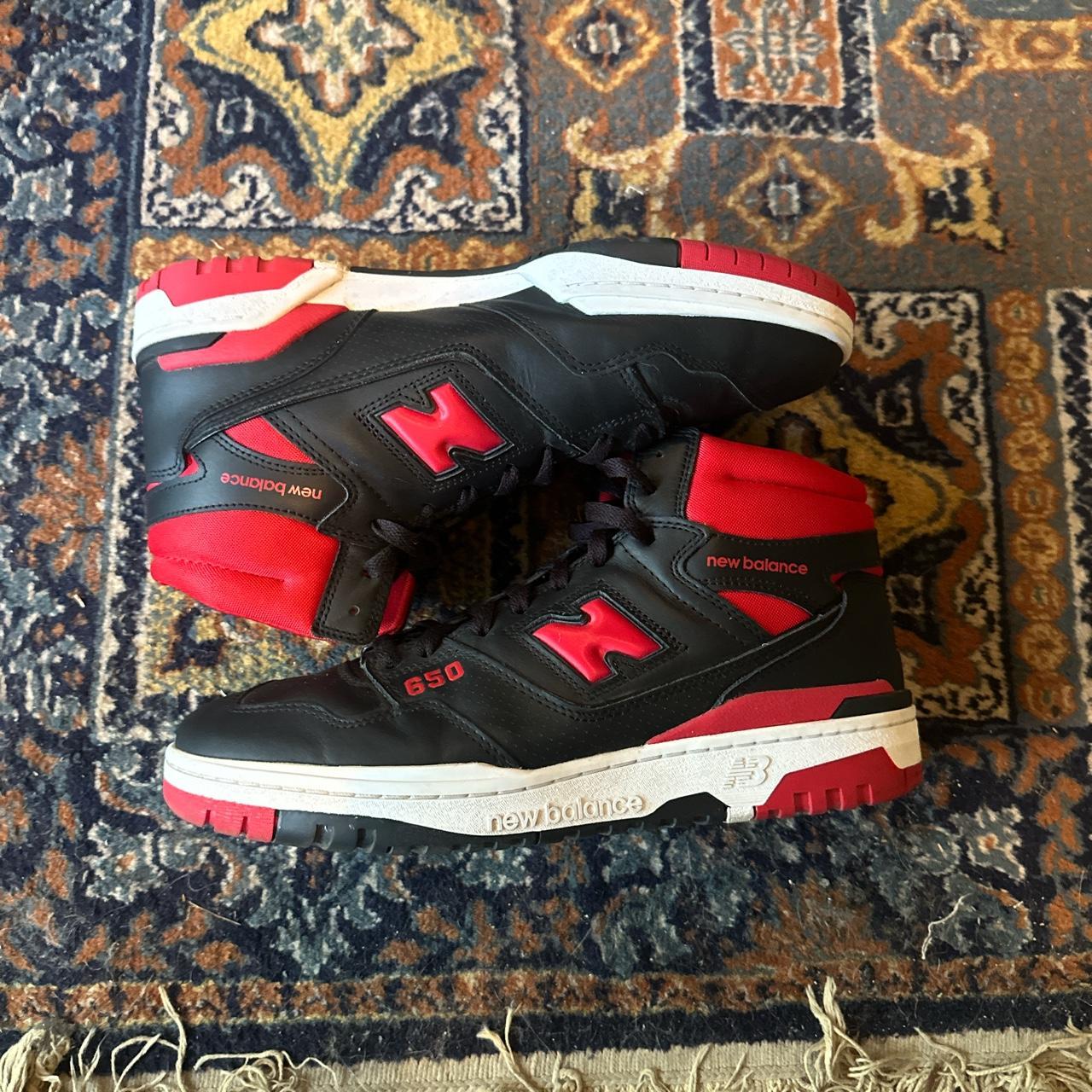 New Balance 650 Red/Black/White Excellent condition... - Depop