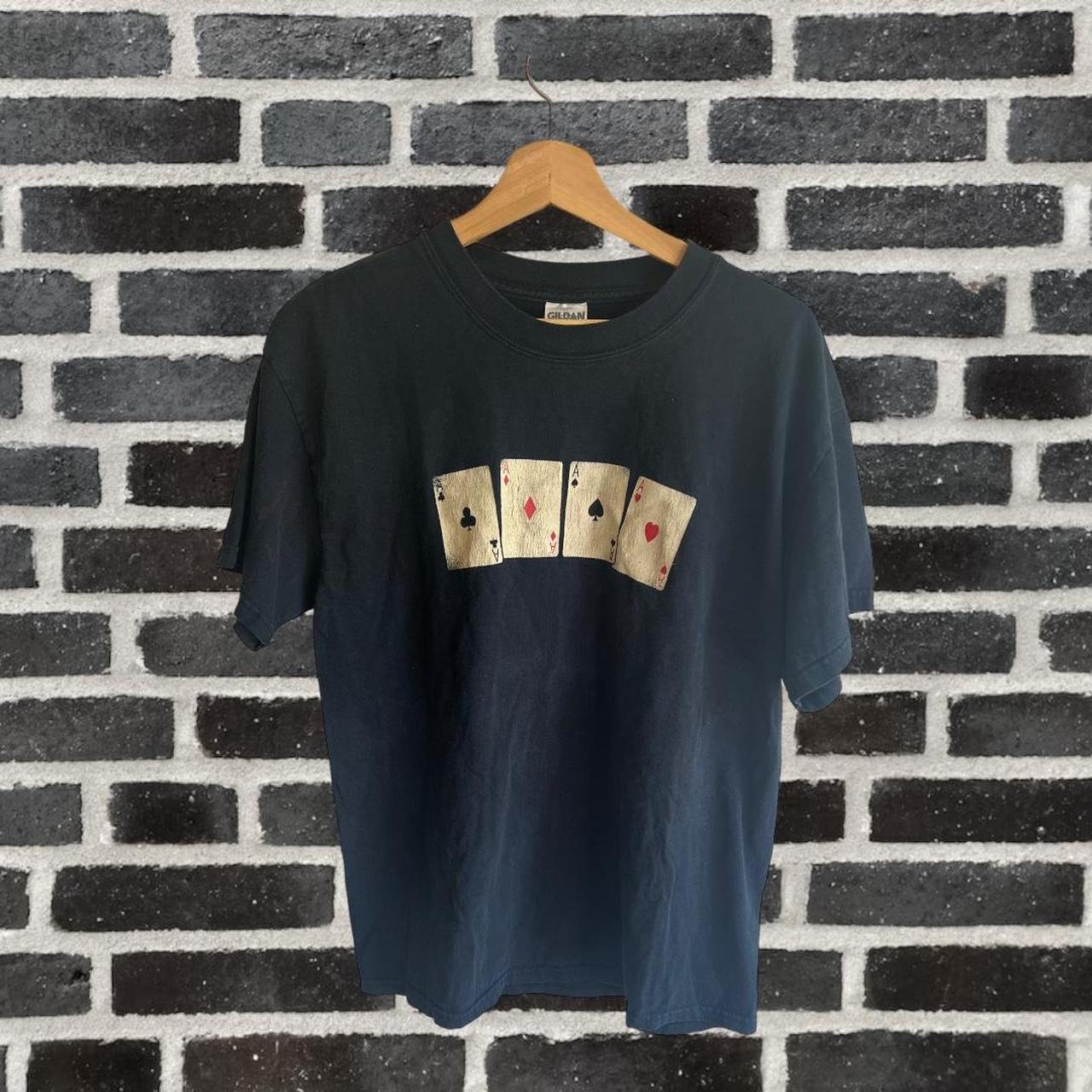 Vintage playing Cards T Shirt 90s - Depop
