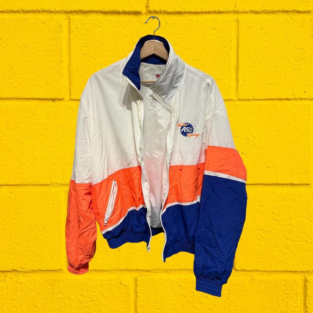 Vintage ASE Racing Jacket Neon - Depop