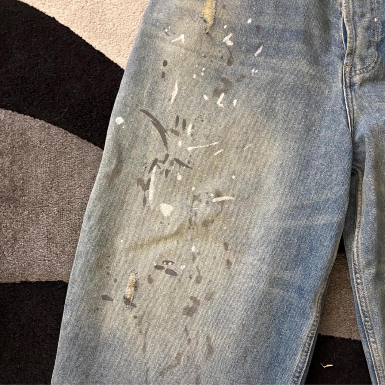 Acne Studios 2023M paint splatter super baggy... | Depop