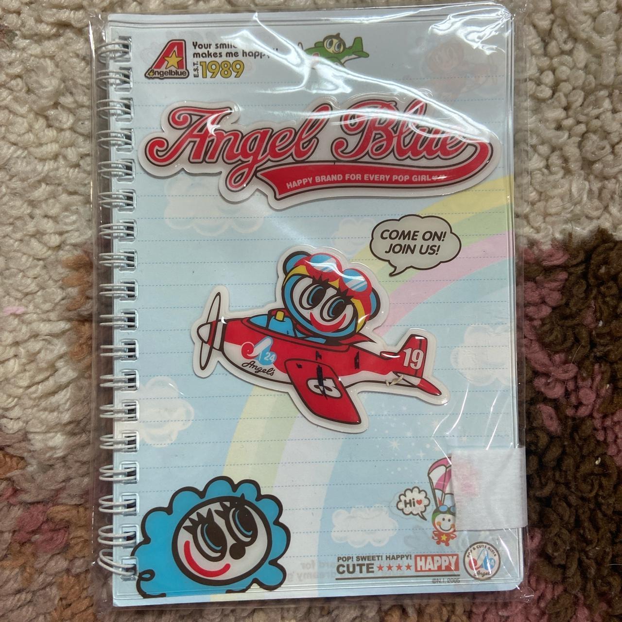 Angel blue notebook! Unused, looking to trade for... | Depop