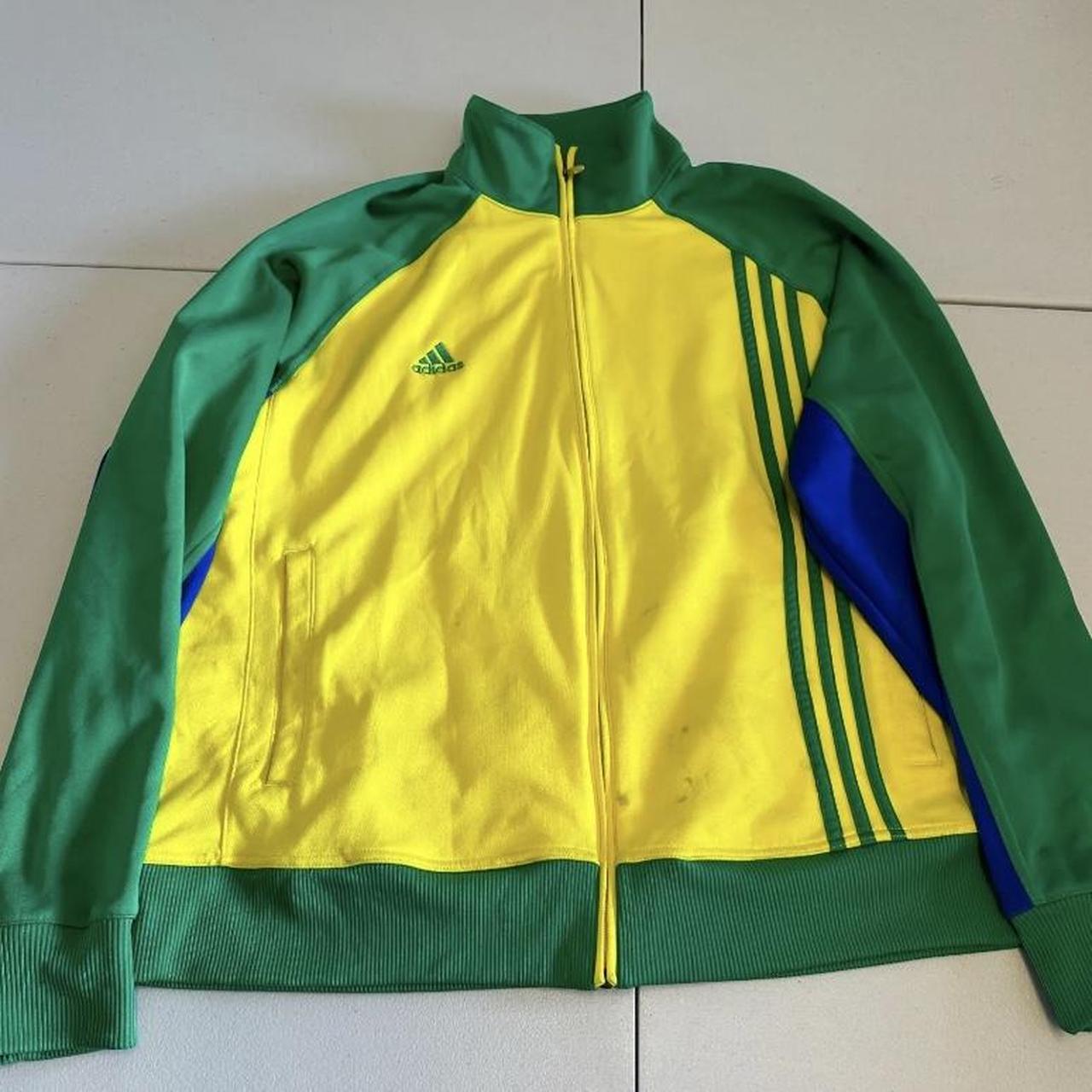 Vintage Adidas Brasil track jacket - Size: XL - a... - Depop