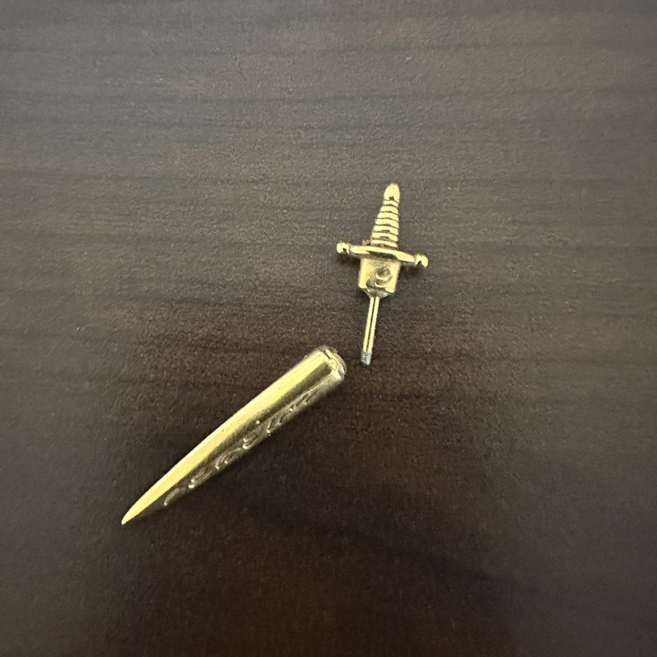 Gold 316 Stainless Steel Sword Earrings Swords... - Depop
