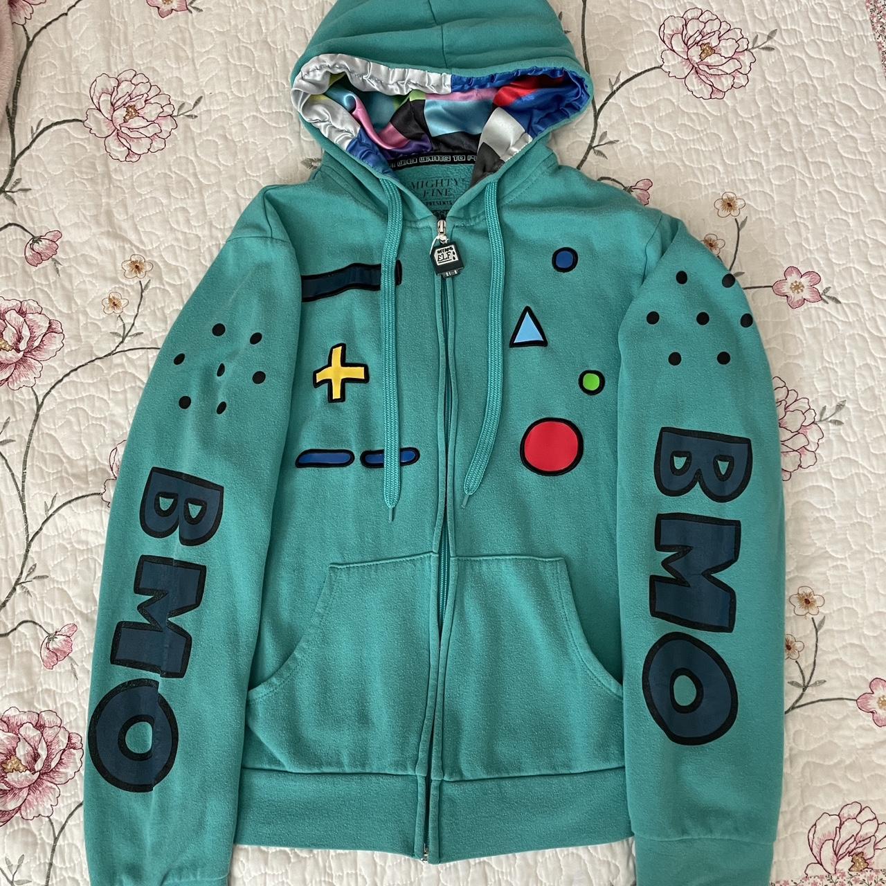 deadstock kawaii bmo zip up hoodie ⋆𐙚₊˚⊹♡ 🍥size:... - Depop