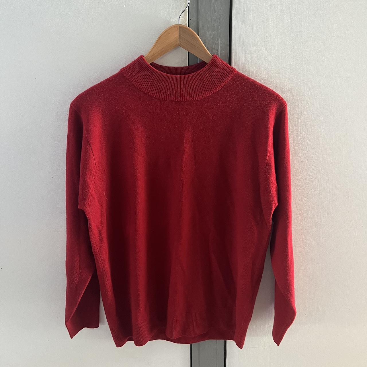 plain red sweater ️ super warm & comfy size 10,... - Depop