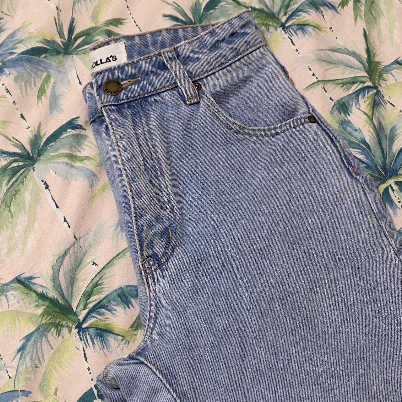 rollas original high rise straight jean size 6 worn... - Depop