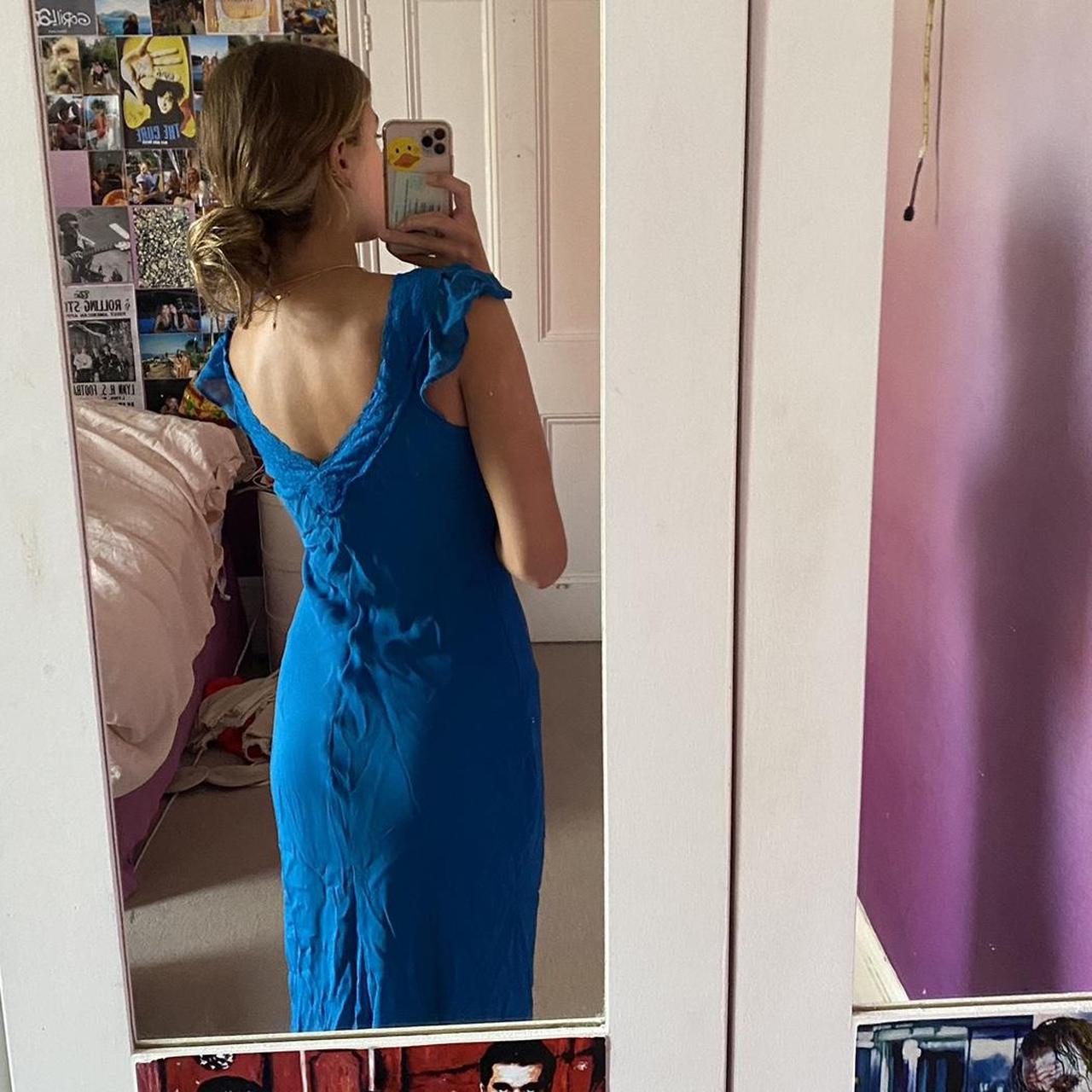 Insane bright blue midi/maxi dress from urban... - Depop