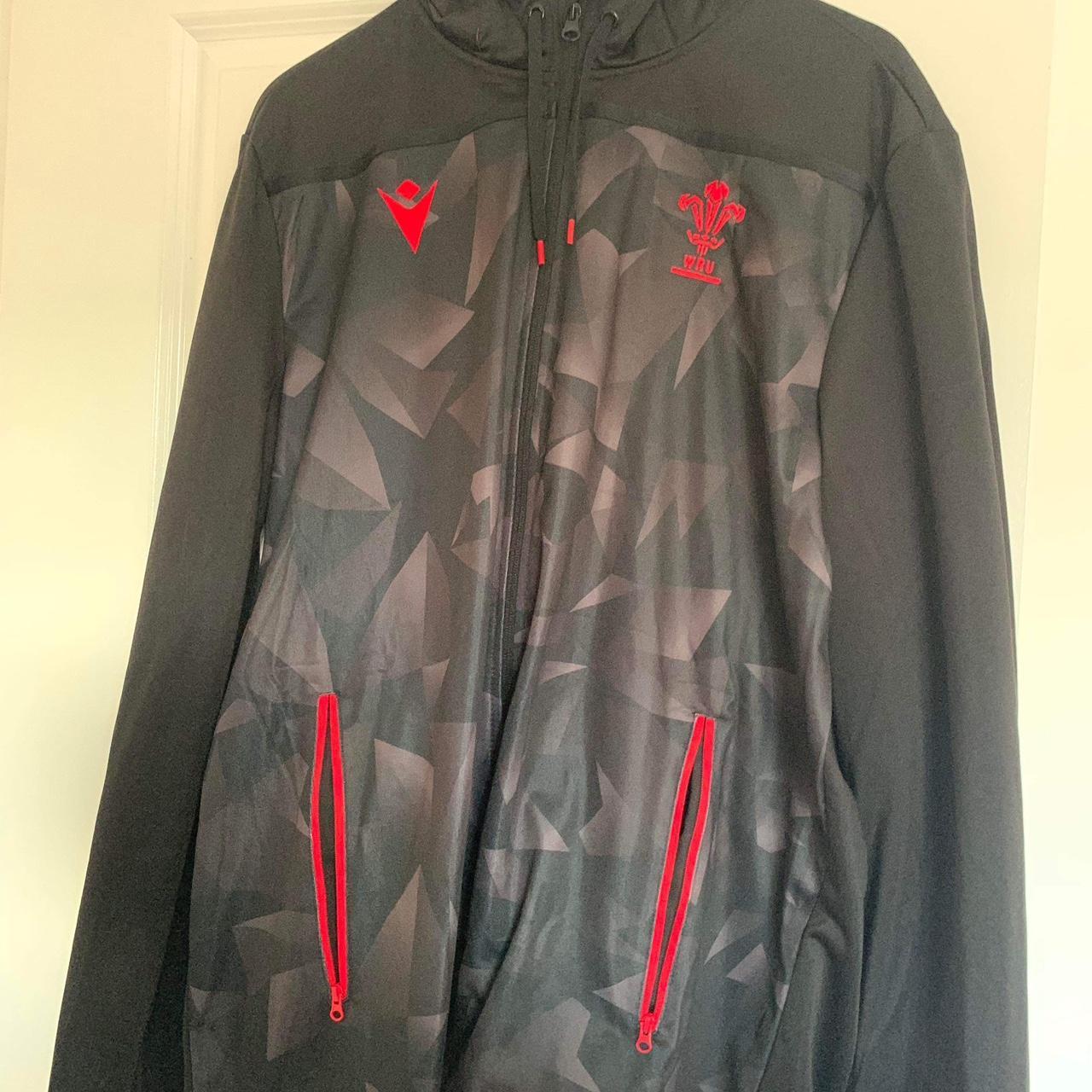 Macron Welsh Rugby zip-up jacket Size XXXL Worn... - Depop