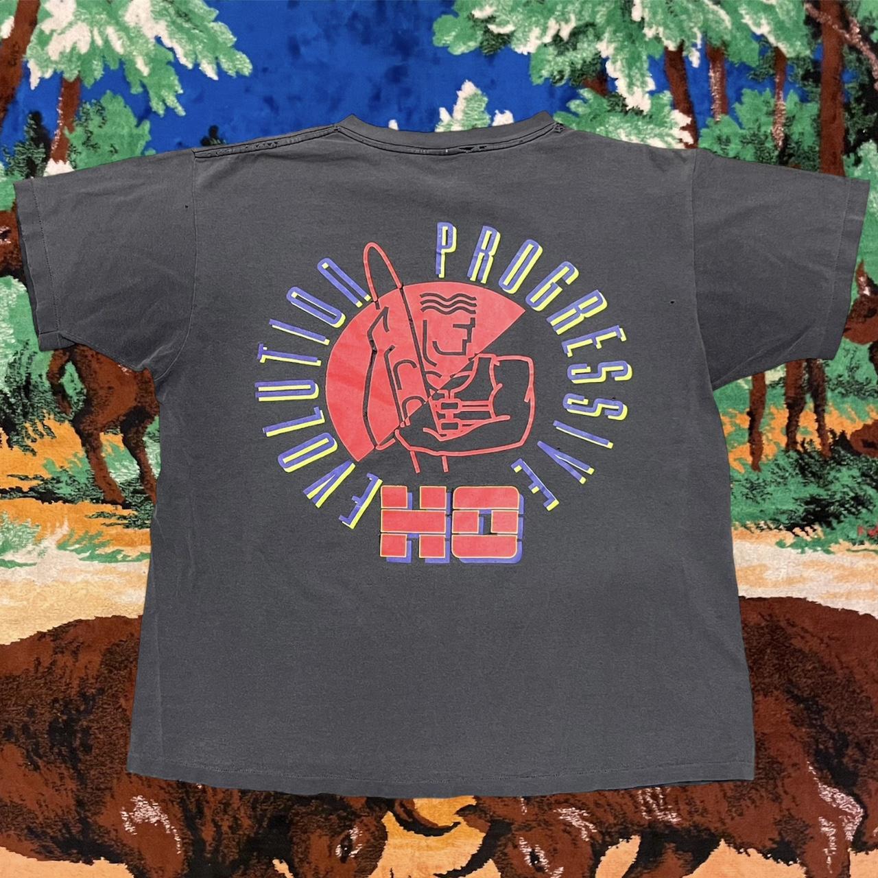 90s HO “Evolution Progressive” Vintage Single-Stitch... - Depop