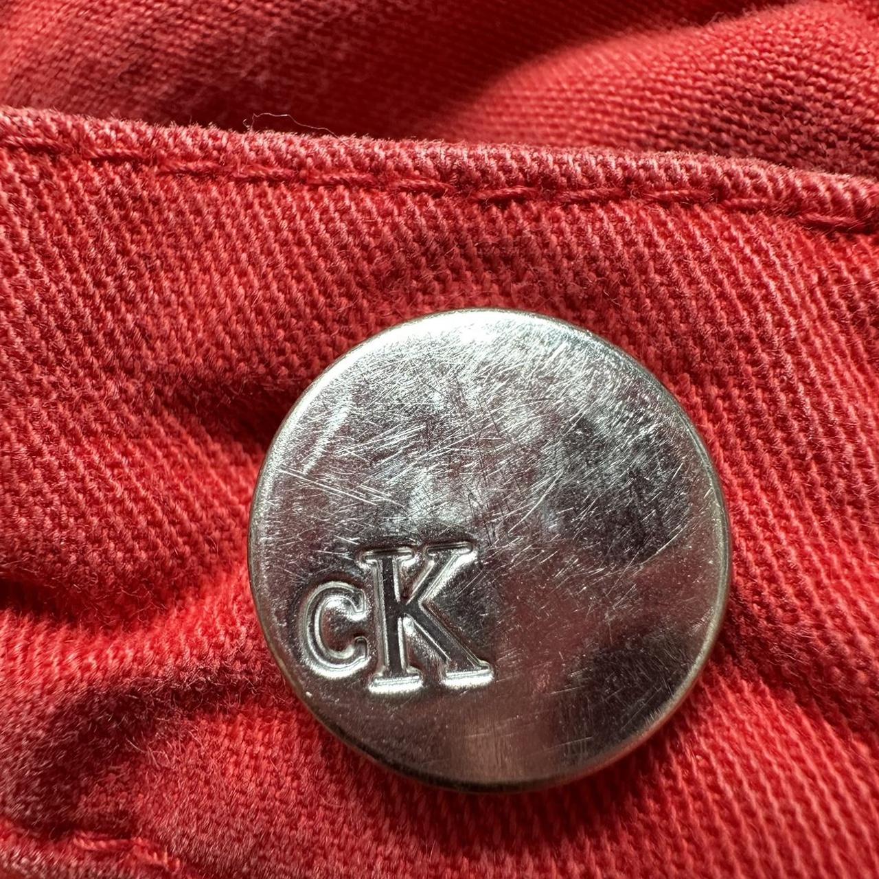 Vintage red Calvin Klein low rise jeans . Bought in... - Depop
