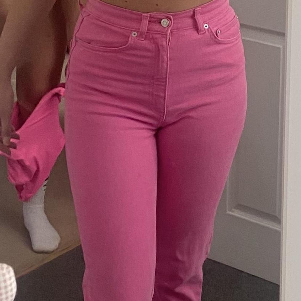 Asos pink jeans. Waist 28 Length 36. Only worn a... - Depop