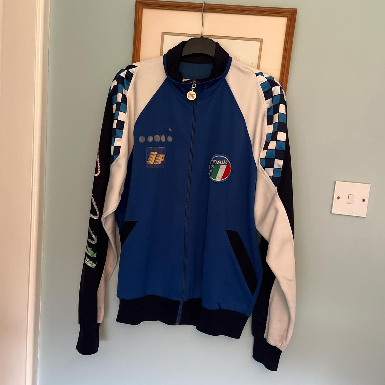 Original diadora Italia football anthem jacket. Size... - Depop