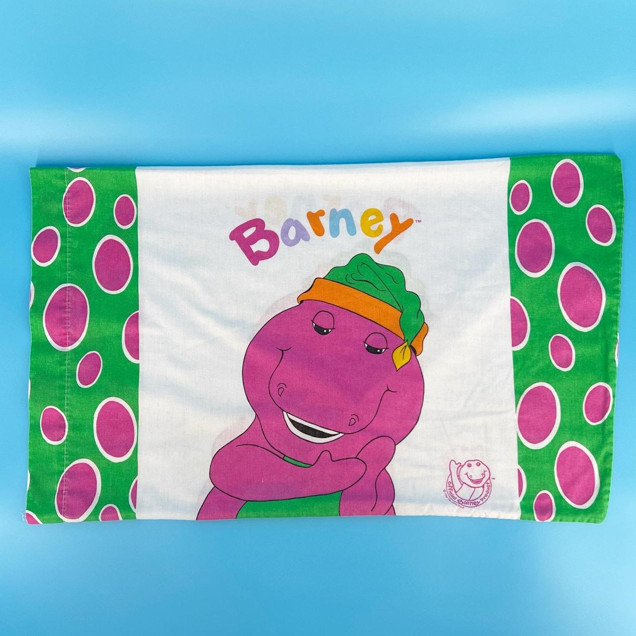90s Barney pillowcase 1990s vintage standard... | Depop
