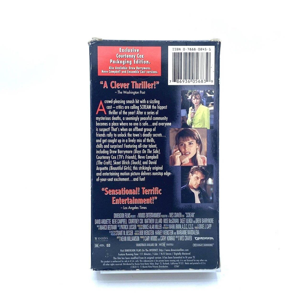 Scream VHS 1997 Blue Variant Cover Neve Campbell... - Depop
