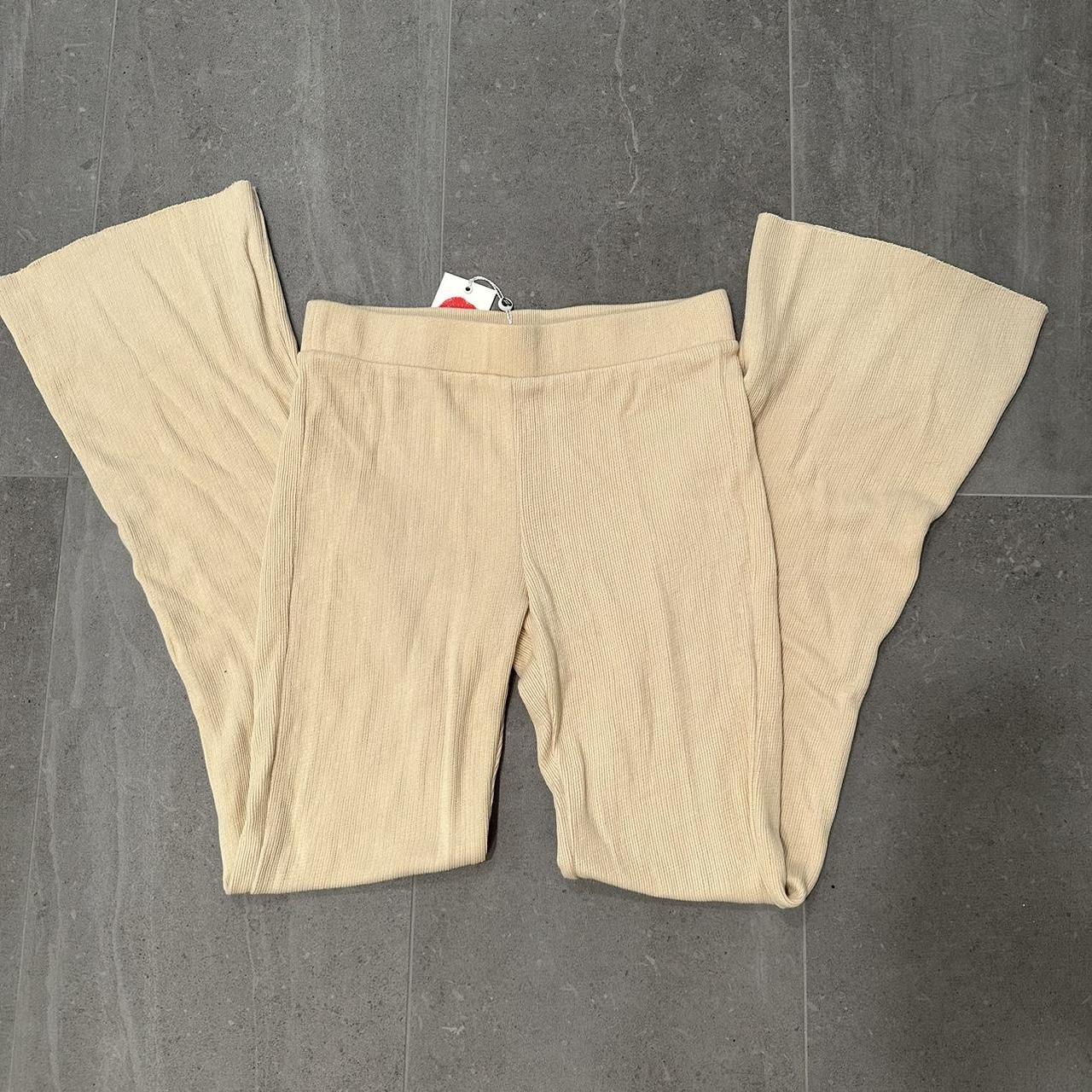 knit tan pants soooo cute and great material just... - Depop