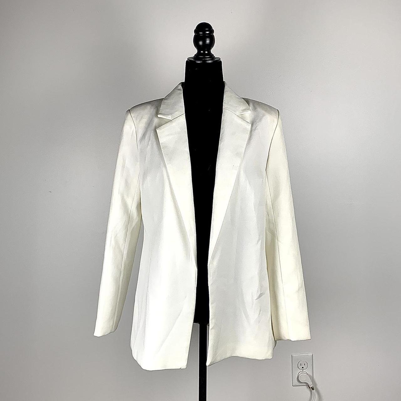 Woman’s Missguided Cream/Off-White Blazer SZ: 6 ... - Depop