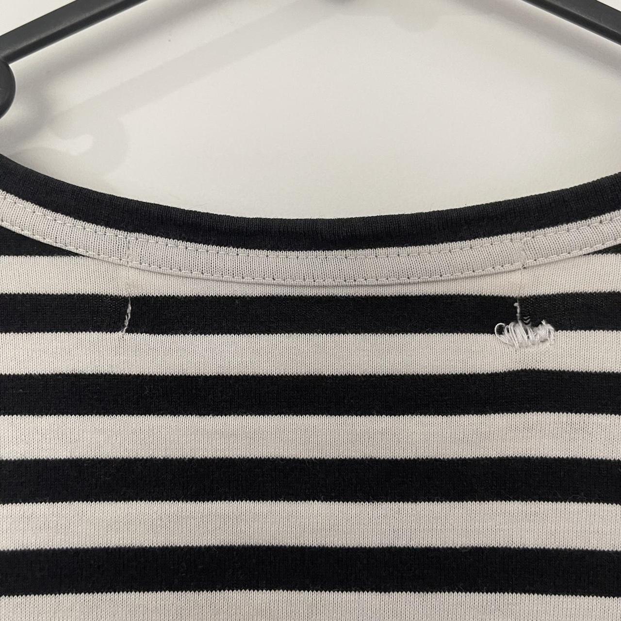 CDG PLAY L/S STRIPE T-SHIRT RED EMBLEM (BLACK) Good... - Depop