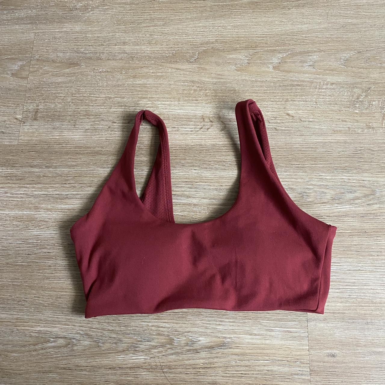 SASKi sports bra Color merlot Size XS only worn... - Depop