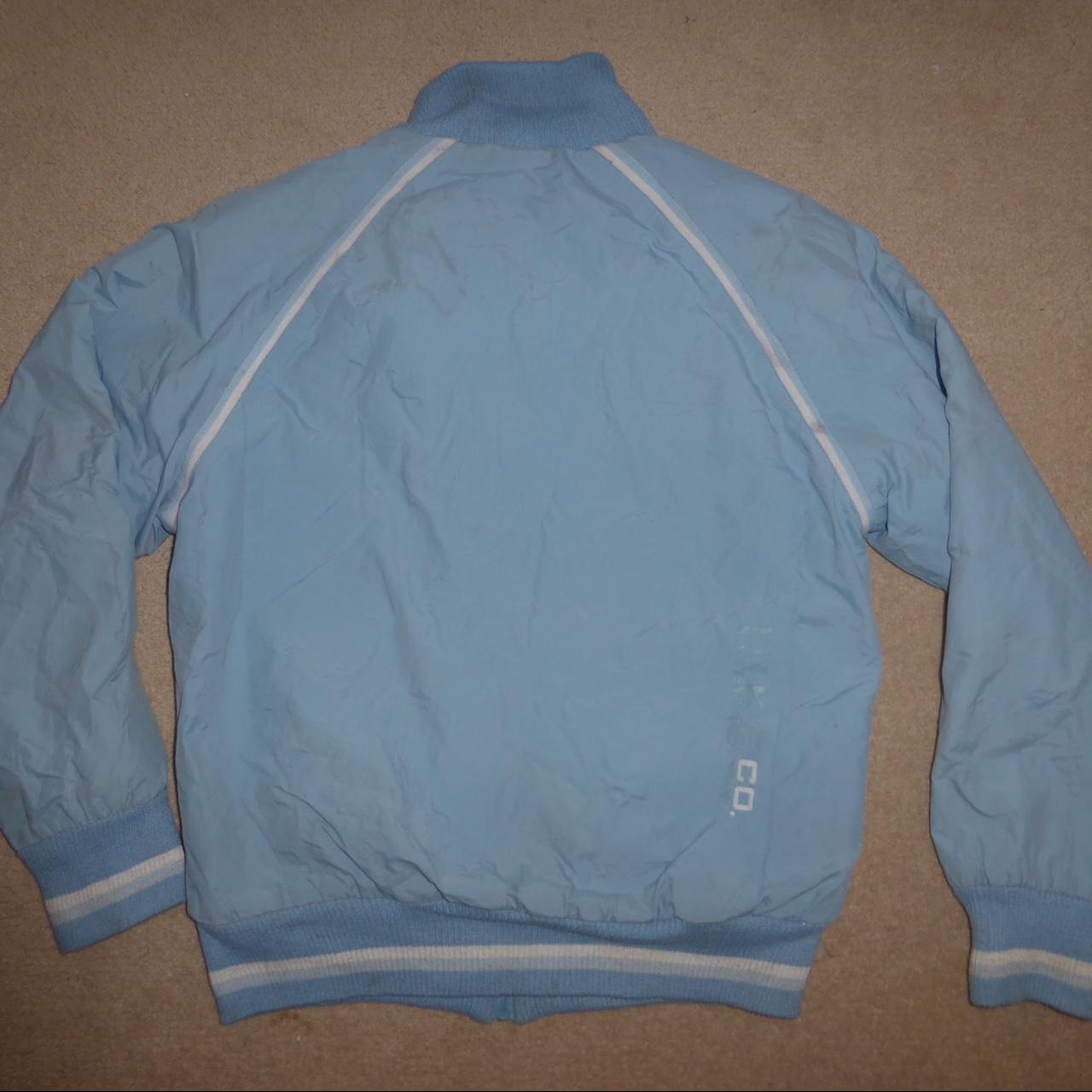 Vintage Nike baby blue track zip up bomber jacket.... - Depop