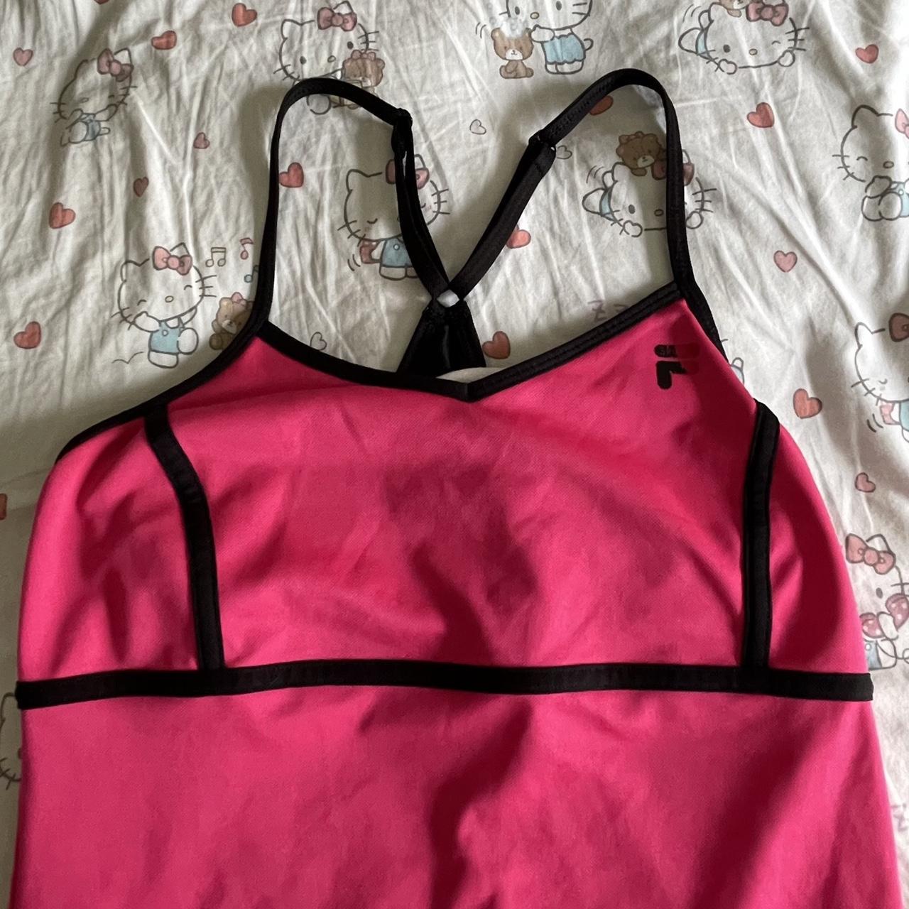 FILA Tennis Dress Hot pink tennis dress with built... - Depop