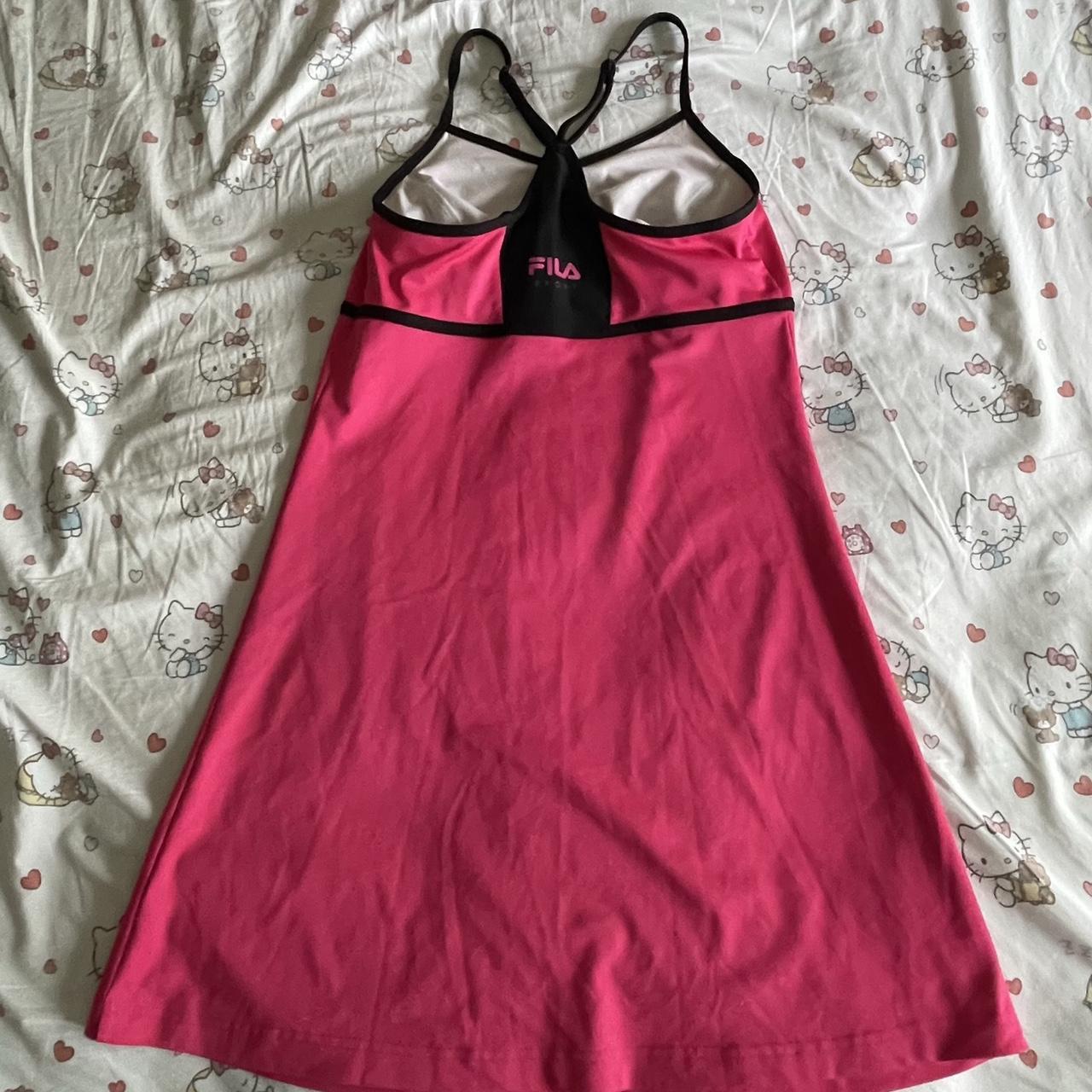 FILA Tennis Dress Hot pink tennis dress with built... - Depop