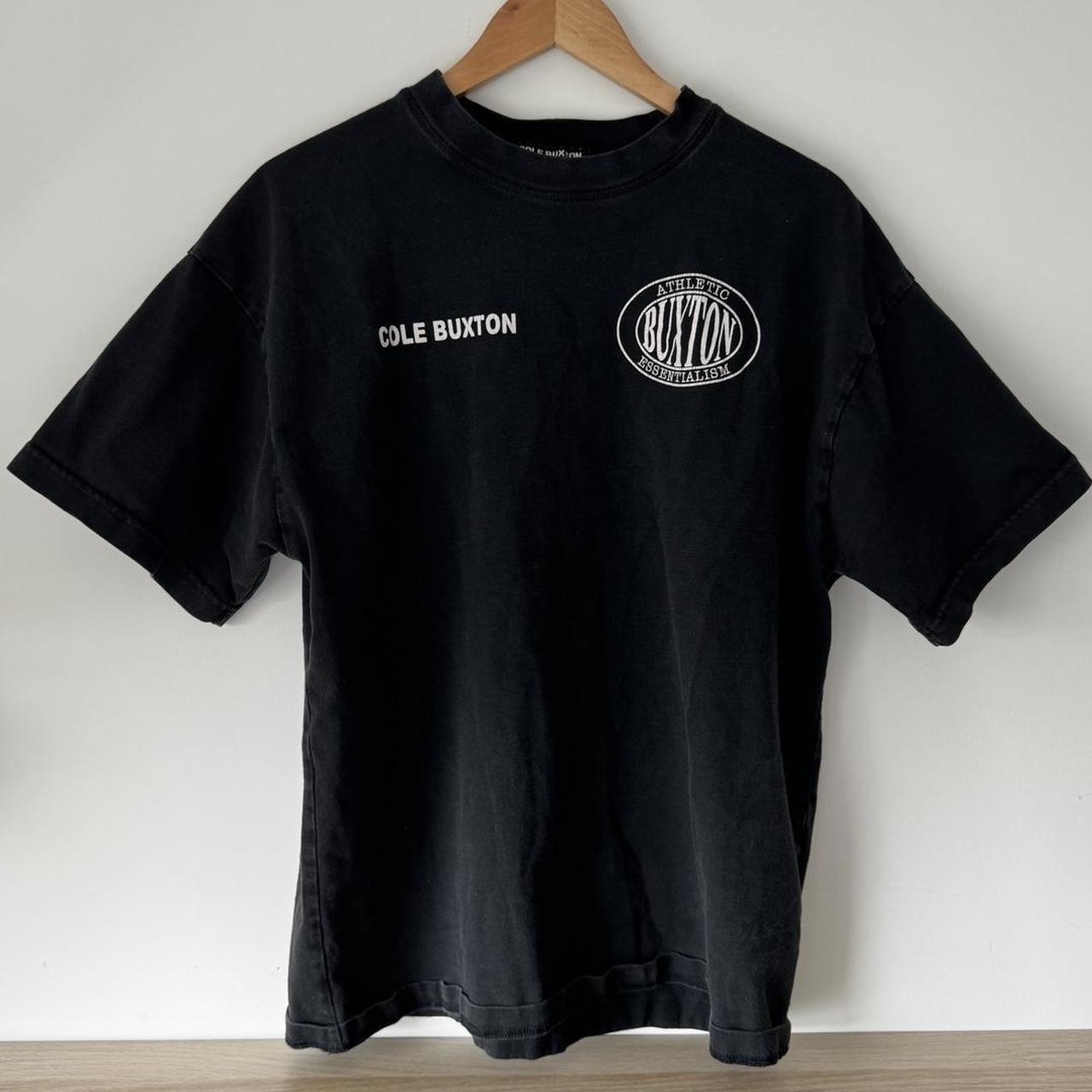 Cole Buxton - Double Logo Sports Tshirt - Black -... - Depop