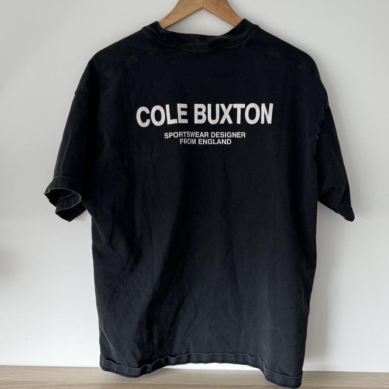 Cole Buxton - Double Logo Sports Tshirt - Black -... - Depop