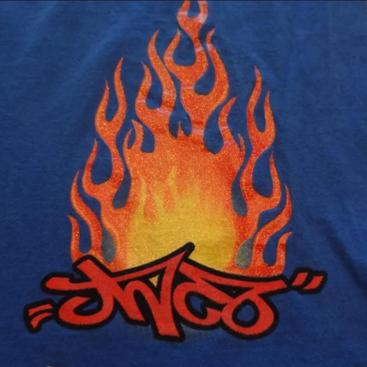 Jnco Flame Tee Tag states Size large 10/10... - Depop