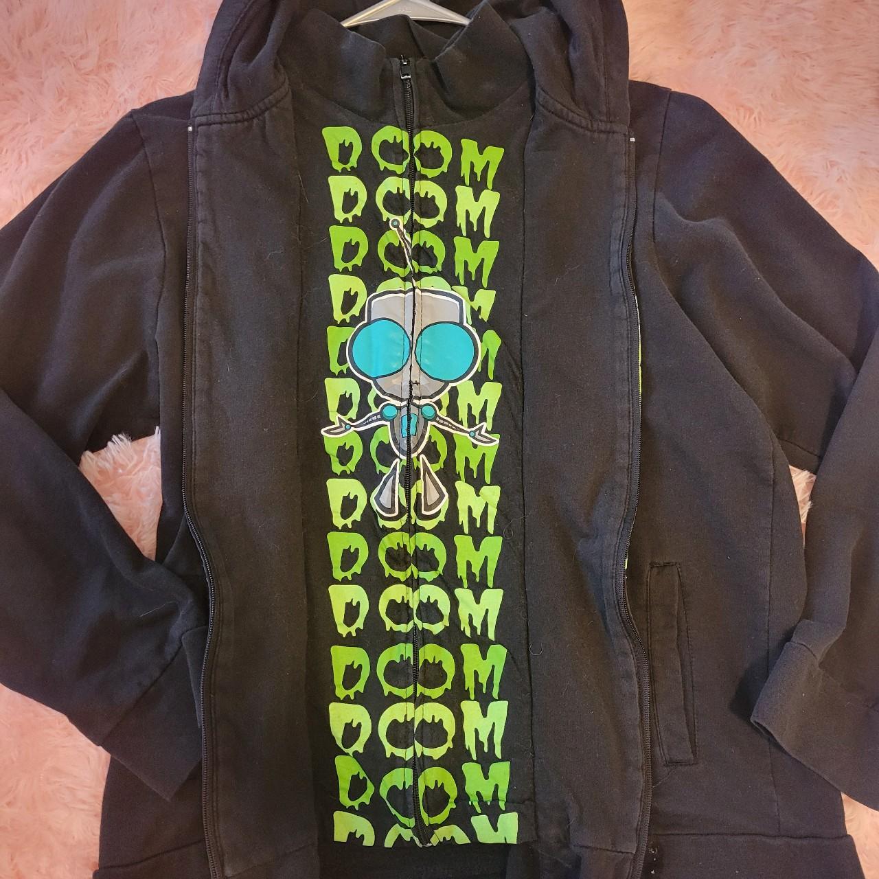 Rare Invader Zim Gir Double Zip Hoodie sosohappy... - Depop