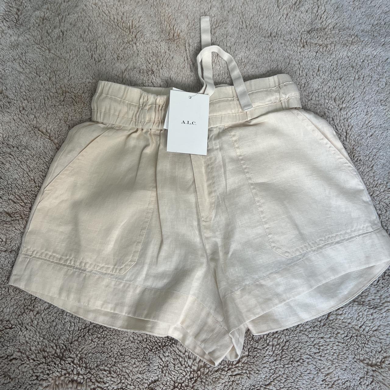 A.L.C. BILLY II 100 % LINEN SHORT NEW WITH TAG... - Depop