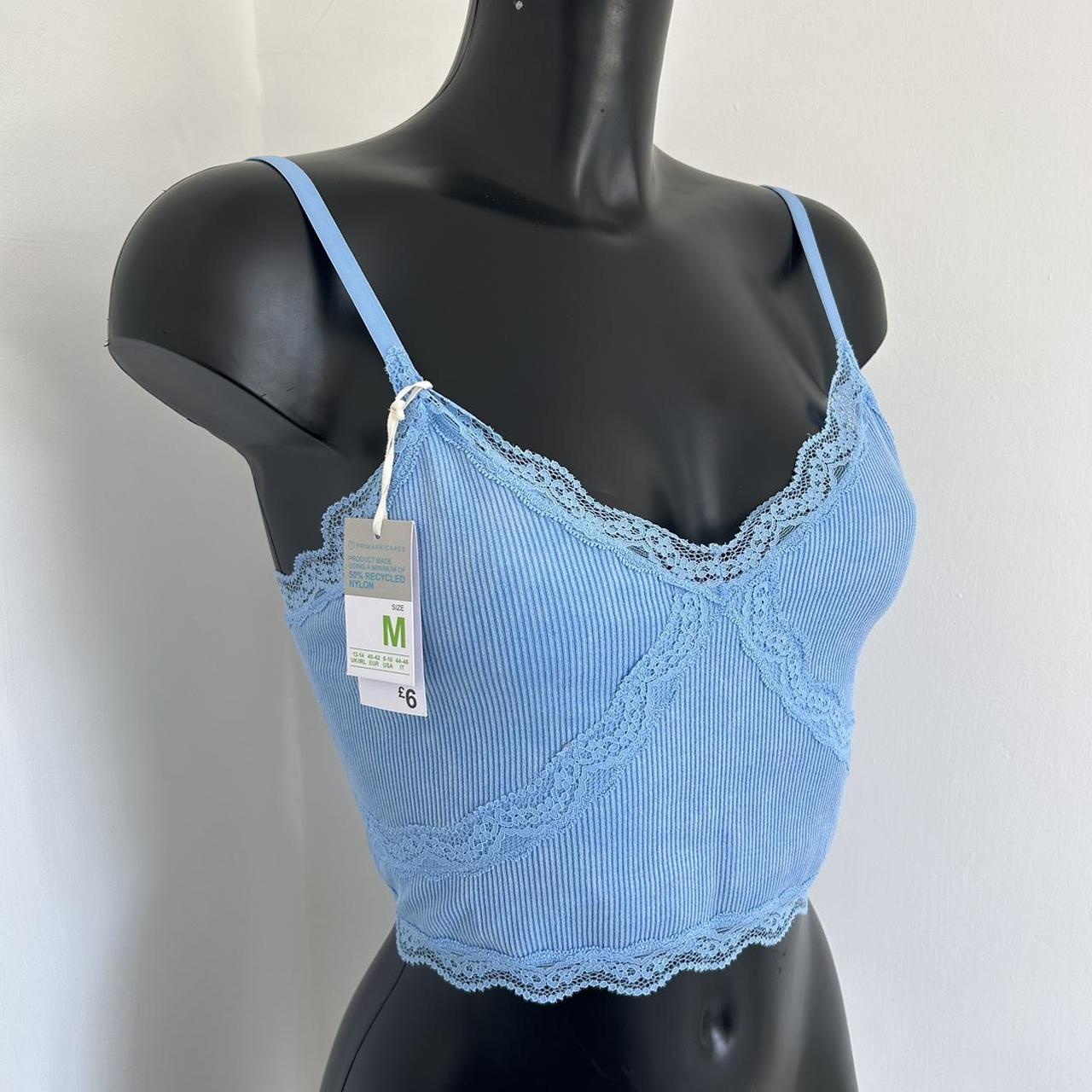 Primark Cute blue lace top with under layer, super... | Depop