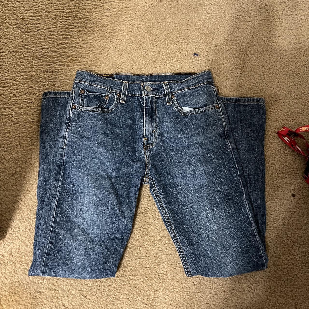 size 27” levi jeans straight legged - Depop