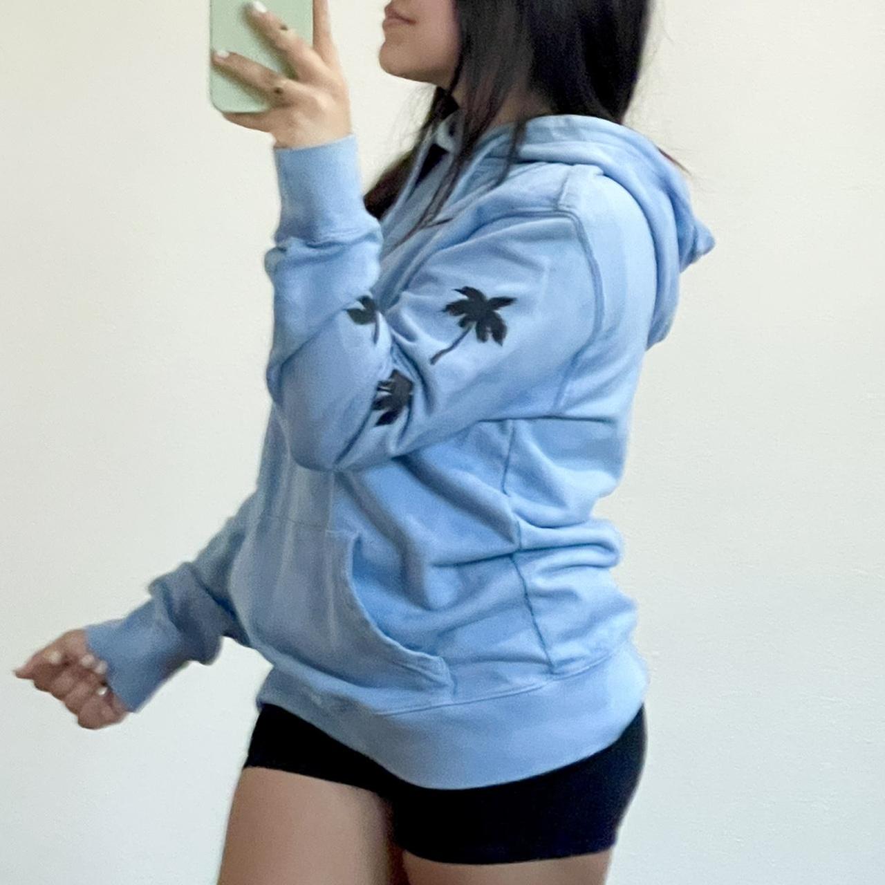 American Eagle Outfitters Men's Blue and Black Hoodie | Depop