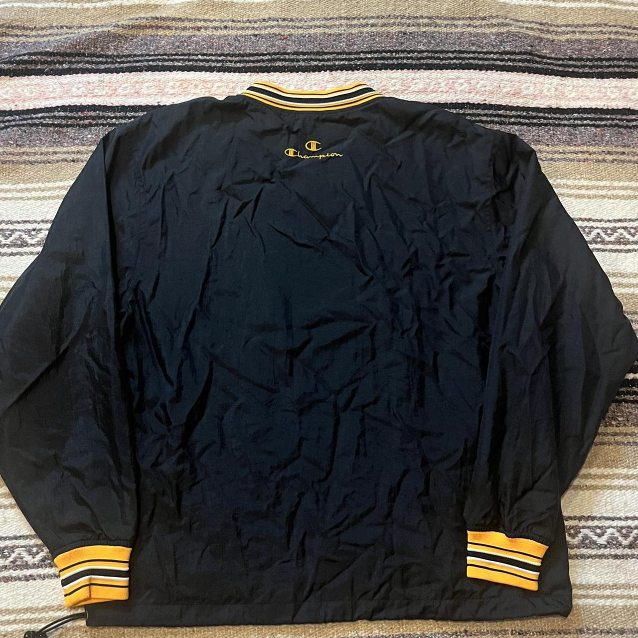 Champion Men's Black and Yellow Jacket | Depop