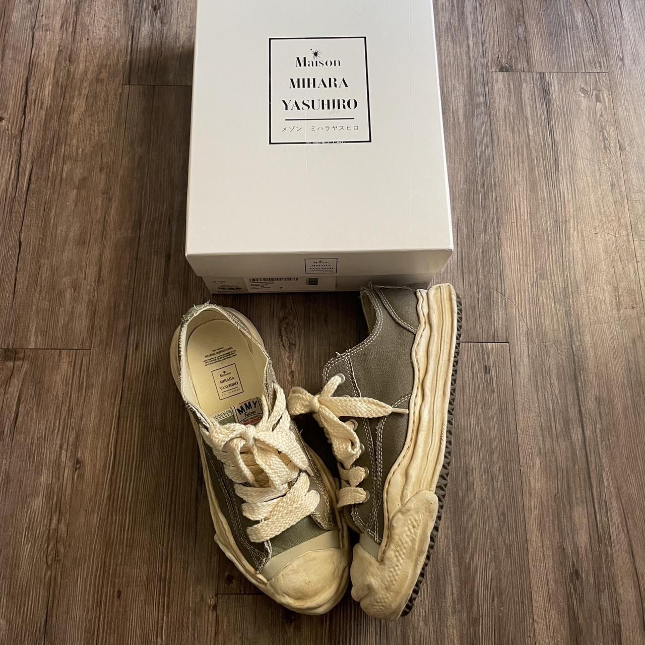 mason mihara sneakers double toe size 44(11) fit... - Depop